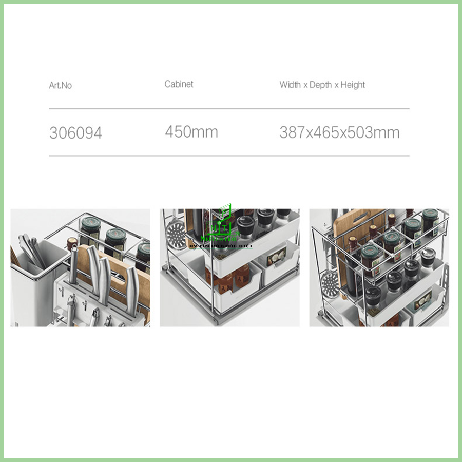 Kệ gia vị inox 2 tầng Higold 306094 | HL: 0899.16.15.19